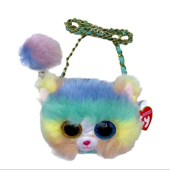 Ty | Accessories | Ty Beanie Boos Heather Cat Mini Crossbody Purse ...